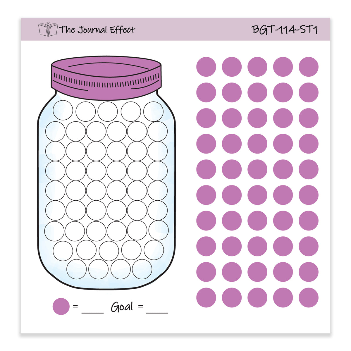 Mason Jar Tracker Sticker with Dot Stickers – The Journal Effect