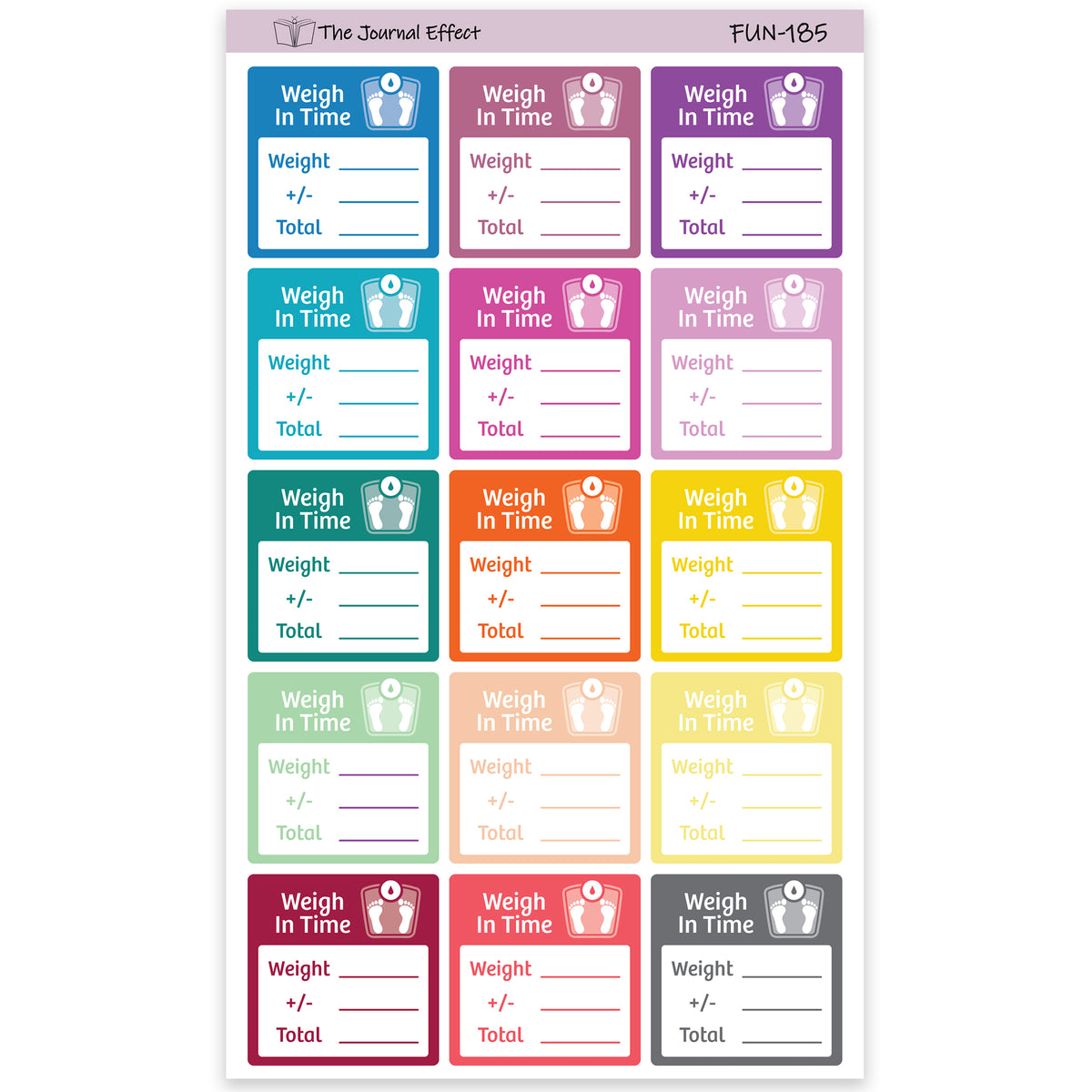 Weight Tracking Label Stickers – The Journal Effect
