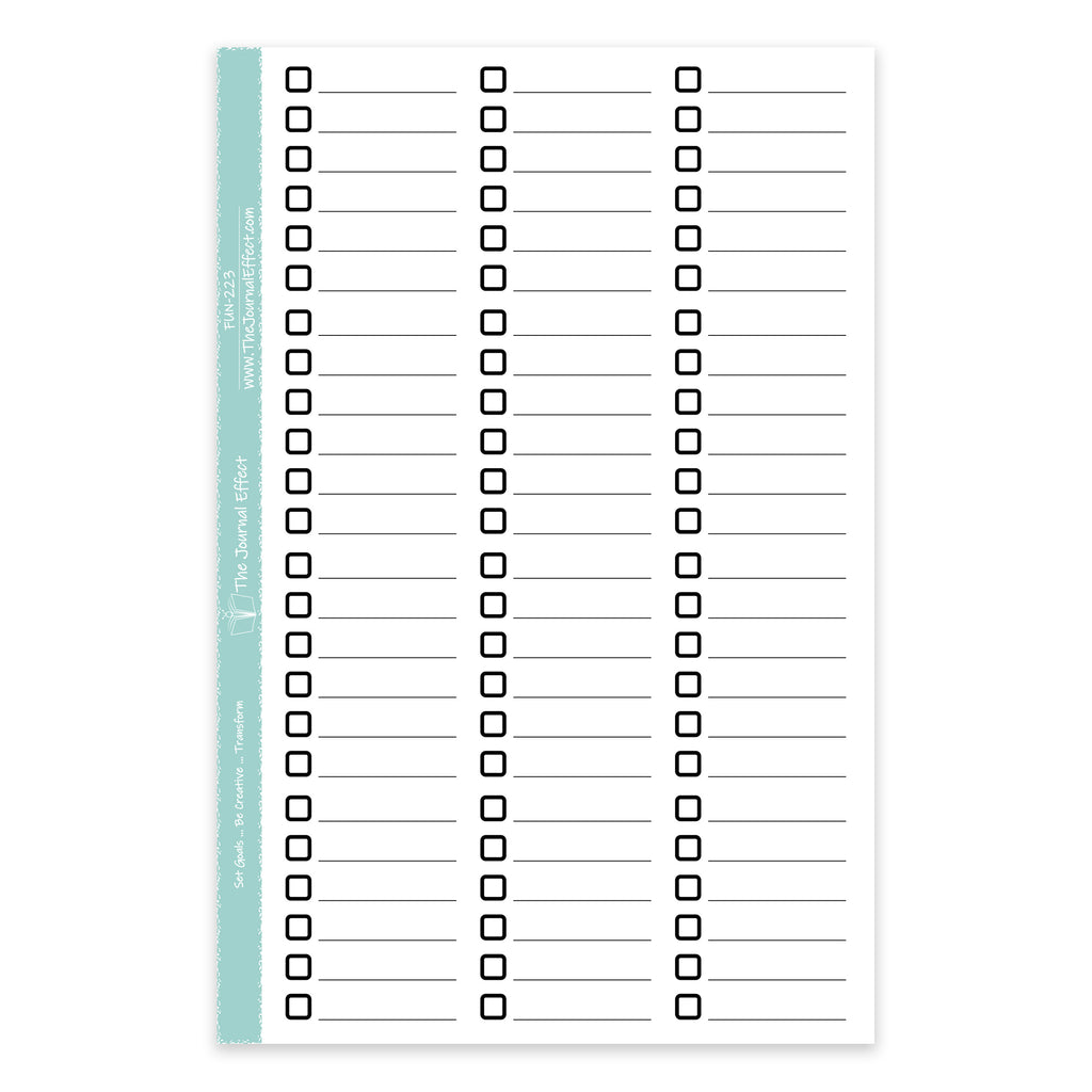Square Checklist Full Box – The Journal Effect