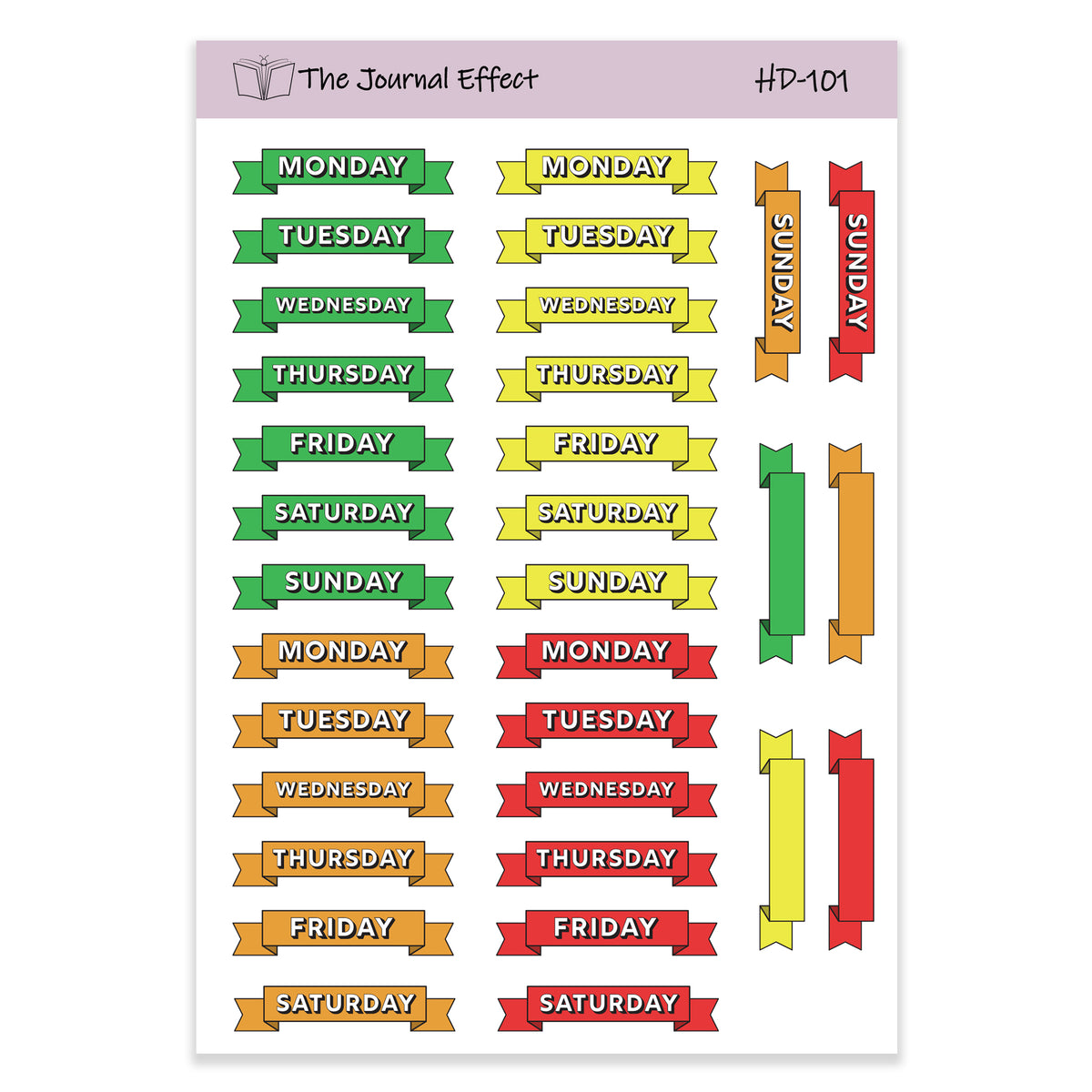 Weekday Banner Header – The Journal Effect